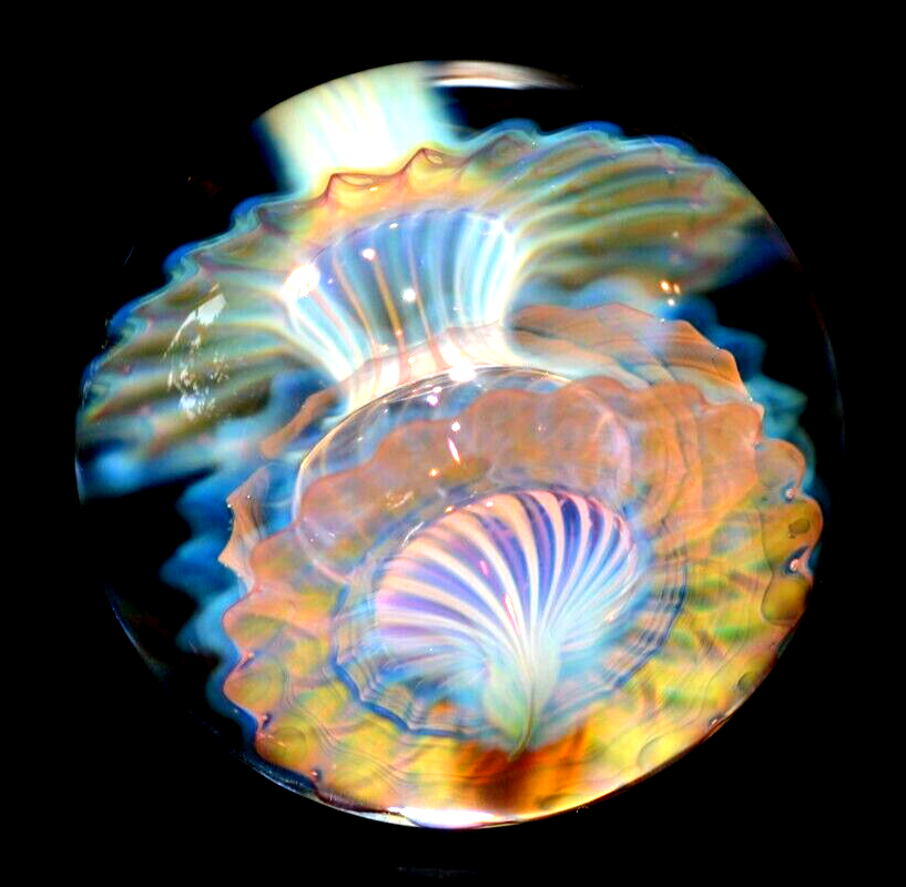 RYAN WHITMORE GLASS MARBLE/1.552"-TRANSPARENT TIERED BEAUTY-PINK,IVORY ...