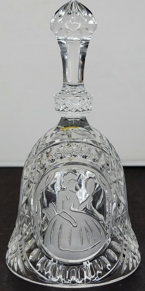 Bell Vintage Beautiful Etched Glass Bell My Lady Hand Mirror 7 in. Tall ...