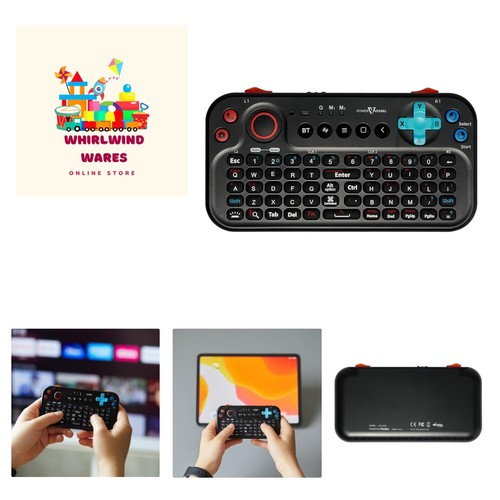 Bluetooth Pocket Keyboard V2 with Jog Mouse and Audio, Black, Remote ...