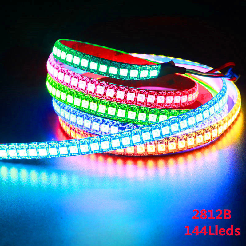 WS2812B 5V 5050 RGB LED Strip 1-5M 30 60 144 150 300 Leds Individual ...