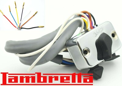 LAMBRETTA HORN LIGHT SWITCH SERIES 1 & 2 CHROME DIPPER DIP SWITCH. LI ...