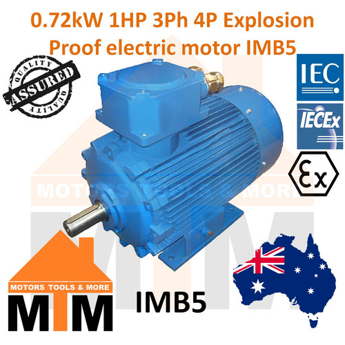 Explosion Flame Proof 3 Phase 0.75kW 1HP 4 Pole Electric Motor IMB5 Exd ...