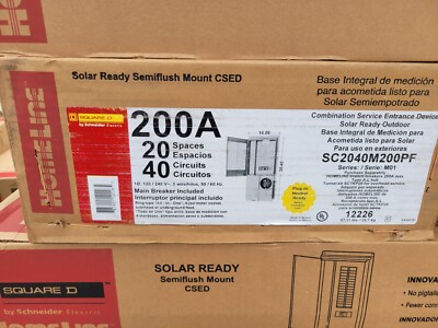 Square D SC2040M200PF Solar Ready 200A All-in-one Flush Mnt. Load ...