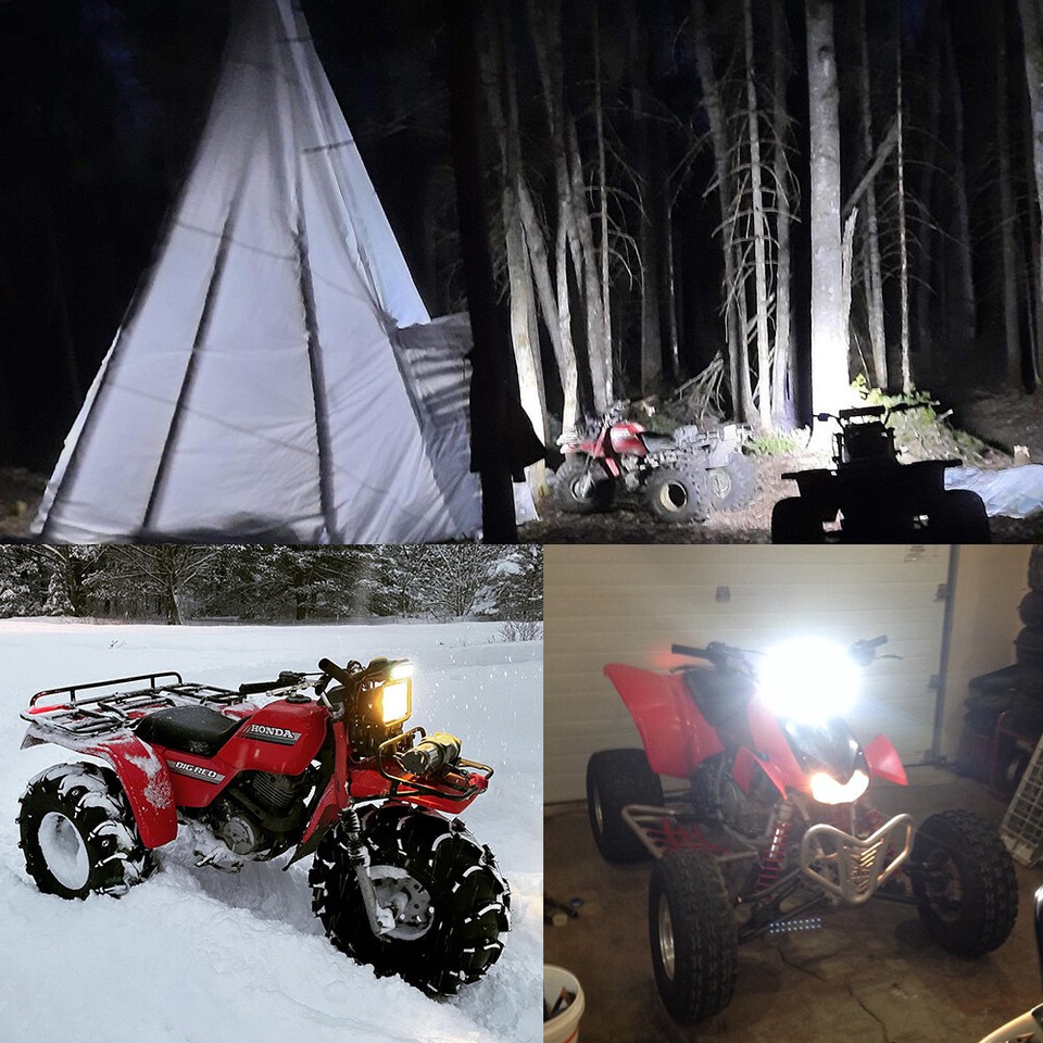Universal ATV 7/8'' Handlebars Led Headlight Light Bar Lighting Kit ...