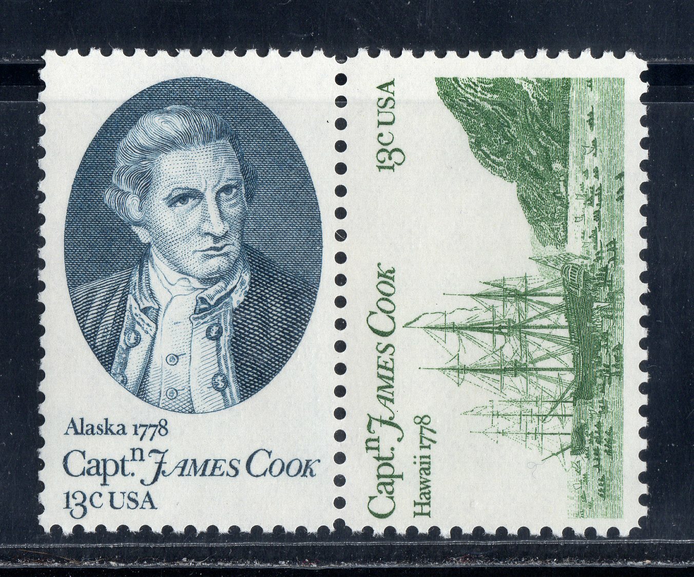 1732 - 1733 * CAPn JAMES COOK * U.S. Postage Stamps Pair MNH | eBay