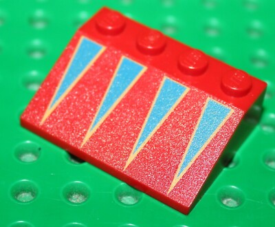 Lego red Slope with Blue Triangles ref 3297px18/set 9287.4226.4271.3078 ...
