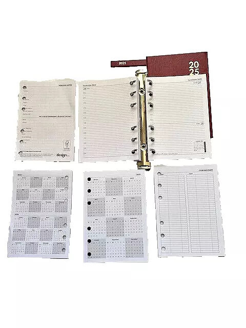 A6 Diary Inserts 2026 suitable for Mulberry Agenda 100x140mm Day a page ...