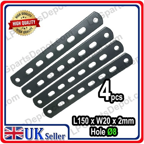 4x METAL flat bar with holes 150mm x 20mm Perforated Mounting Bracket ...