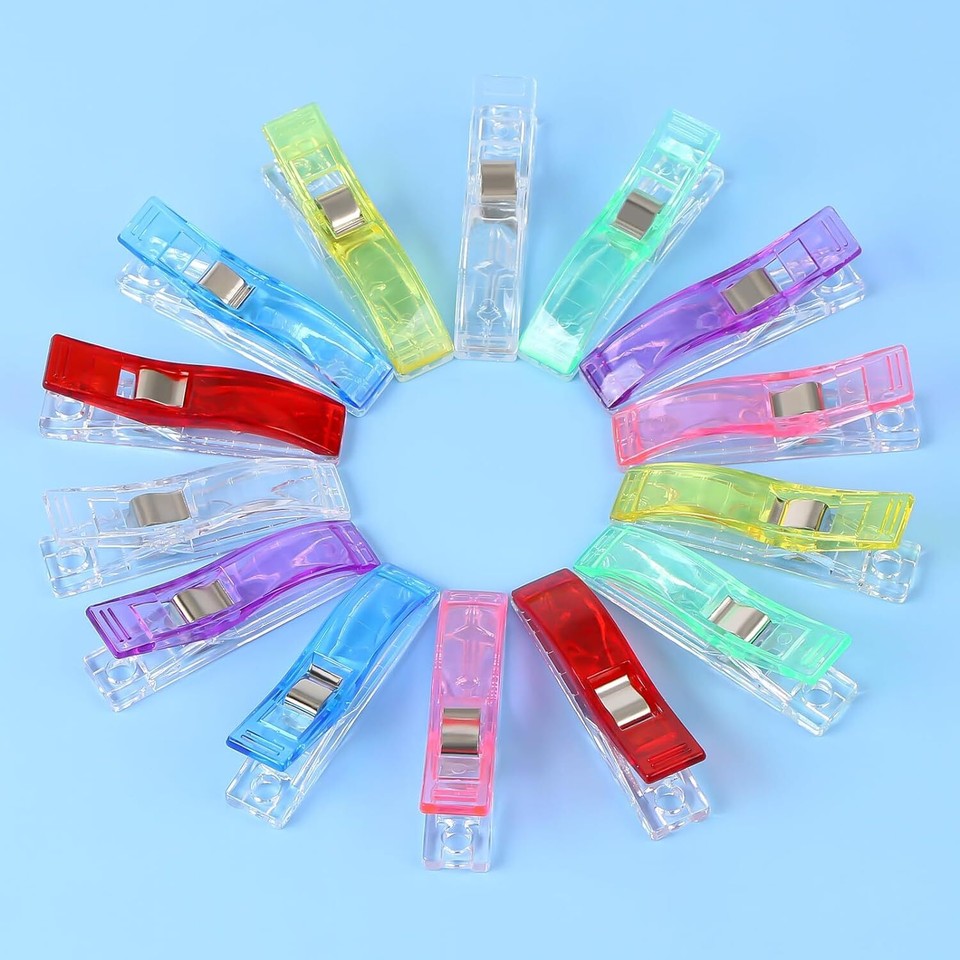 50PCS Large Sewing Clips Fabric Clips Jumbo Wonder Clips Fabric Clamps ...