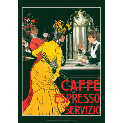 Coffee Shop Caffe Espresso Servizio Art Print – 1920s Style Art – 3 ...