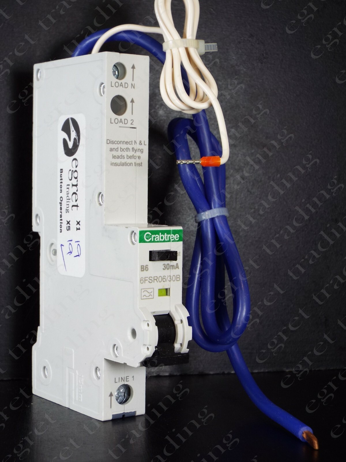 40 Amp RCBO 30ma Trip RCD MCB Breaker Type B Loadstar B40 Crabtree ...