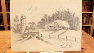 Plato A. Pavis, Fort Myers, Florida Artist Original Landscape Pencil ...
