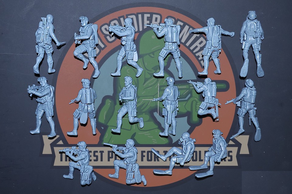Modern Toy Soldiers - USA Navy Seals Frogmen Squad Army Men - 54mm - 1: ...