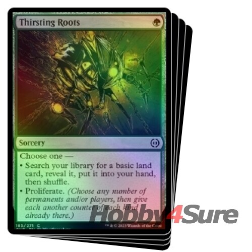 Foil Thirsting Roots X4 M/NM Magic: The Gathering MTG Phyrexia: All ...