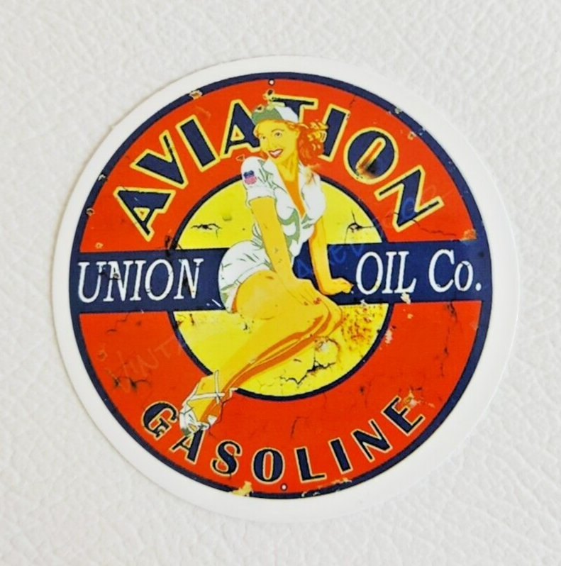 Aviation Union Oil Gasoline Waterproof Vinyl Logo Sticker 2.5"x2.5 ...