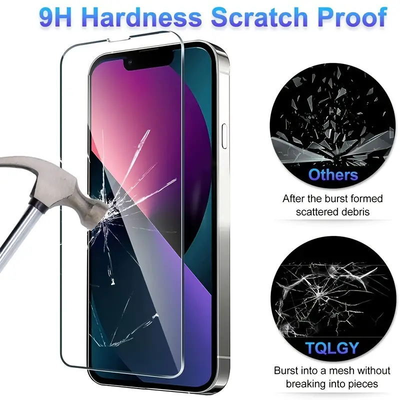 3X For iPhone 14 13 12 11 Pro Max Mini Plus X XR Tempered GLASS Screen ...