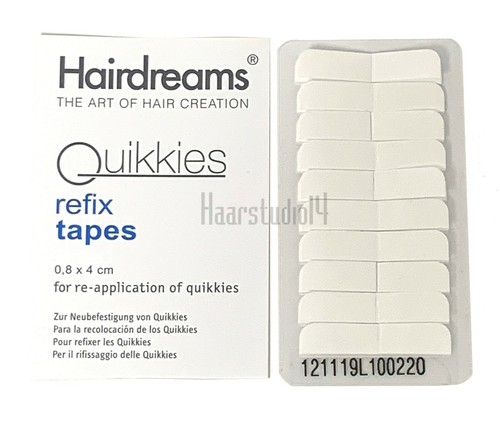 20x Hairdreams Quikkies refix tapes Klebestreifen Kleber für Tape ...