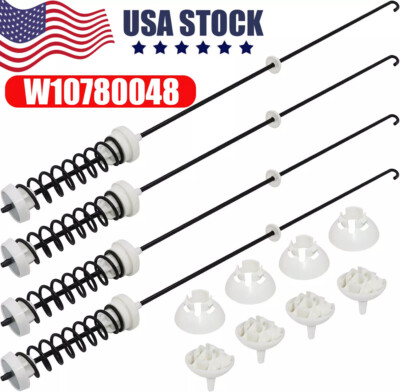 Washer Suspension Rod Kit W10780045 W10821956 4Pcs for Whirlpool ...