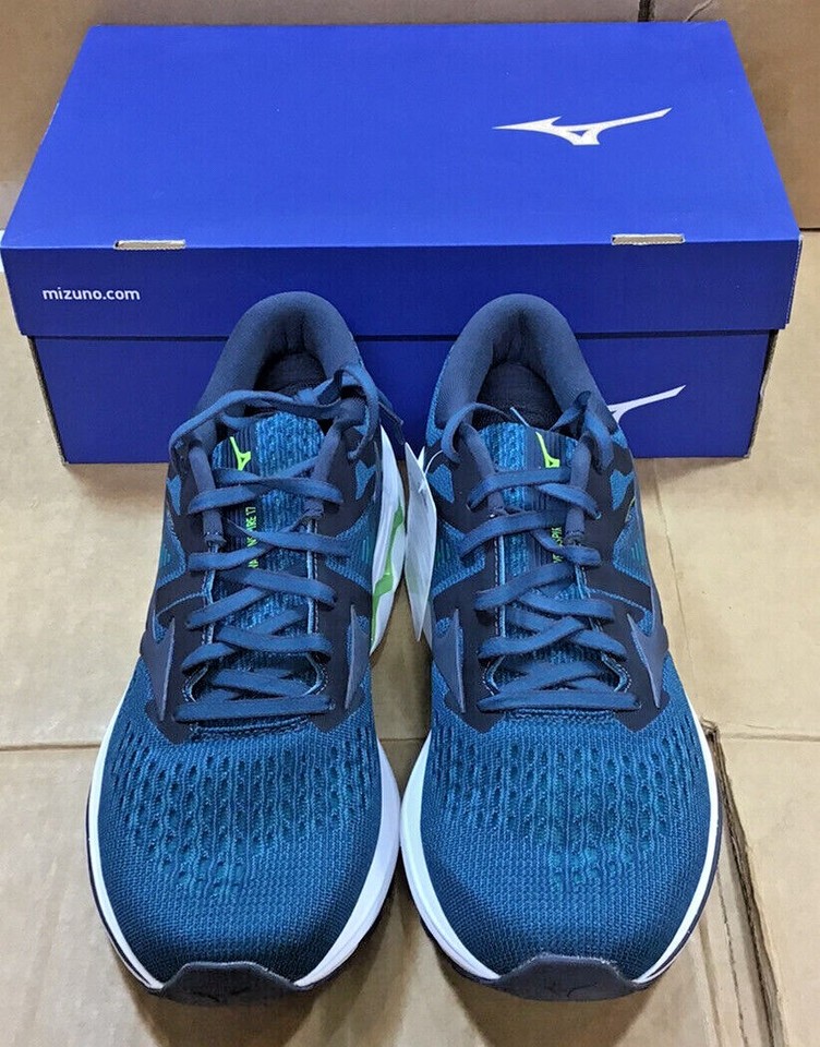 Mizuno Mens Wave Inspire 17 Blue/Green Running Shoes | eBay