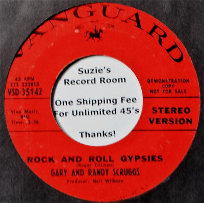 Gary and Randy Scruggs Rock and Roll Gypsies DJ EX Country 45 7" Vinyl ...
