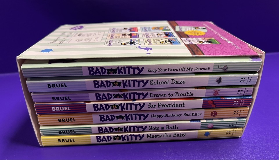 Bad Kitty's Purrfect 7 Book Box Set by Nick Bruel - Chapter Books | eBay