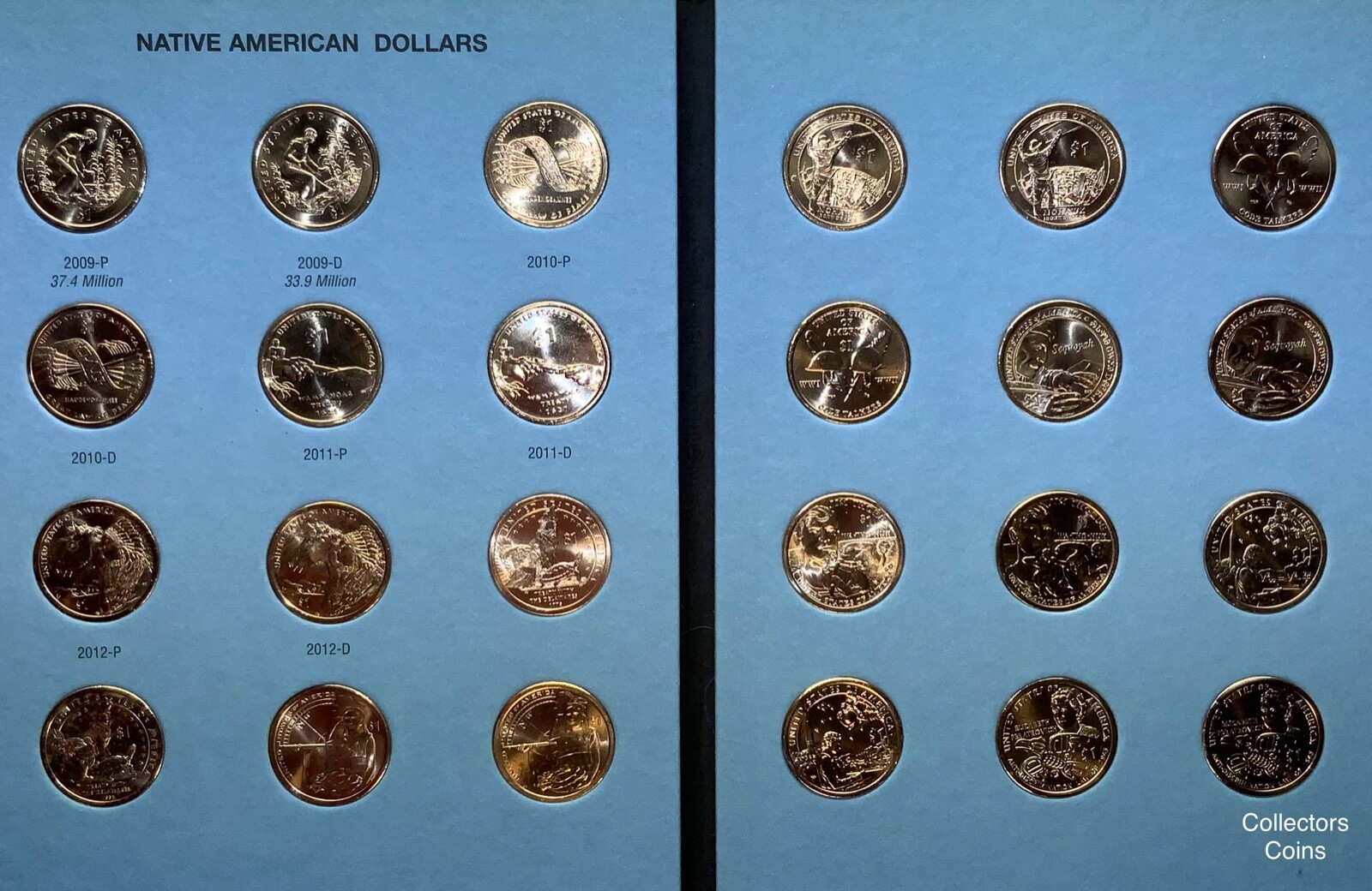 2000 - 2025 65 Sacagawea PD BU Dollar Set in 2 Folders w13 Special ...