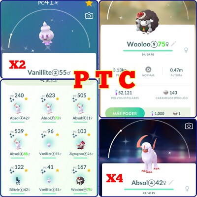 Shiny Wooloo Holiday Attire & (x4) Shiny Absol | eBay