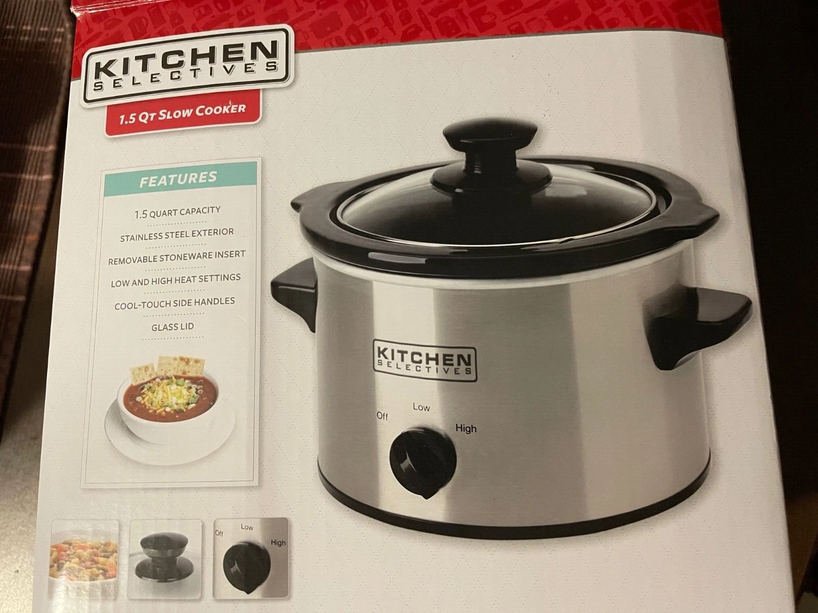 Kitchen Selectives SC152 Slow Cooker 1.5 Quart Stainless Steel for sale ...