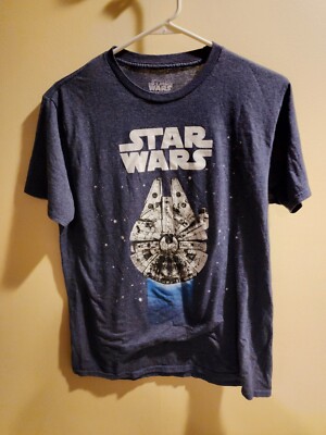 102. Vintage Star Wars Mens Medium T-S Millennium Falcon Blue Rebel ...