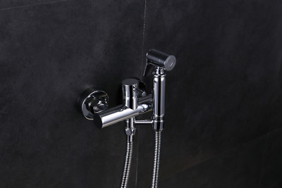 Handheld Bidet Spray Shattaf Kit Sprayer Jet + Brass Hot&Cold Mixer ...