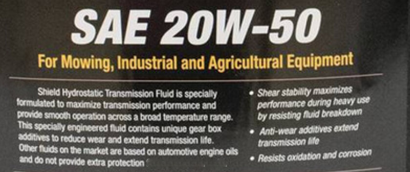 12 QT 20W50 HYDROSTATIC OIL FLUID FOR HYDRO-GEAR TRANSMISSION PUMP ...