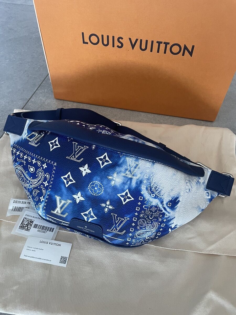 Louis Vuitton Discovery Bumbag PM Bandana Blue Monogram Louis Vuitton Discovery Bumbag PM Bandana Blue Monogram