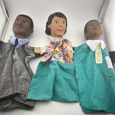 Vintage Learning Resources African American Brown Hand Puppet Rubber ...