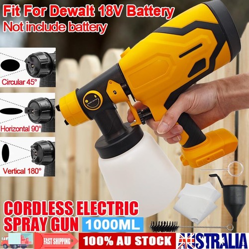 Cordless Electric Paint Sprayer 1000ML Airless Spray Gun For Dewalt 18V ...