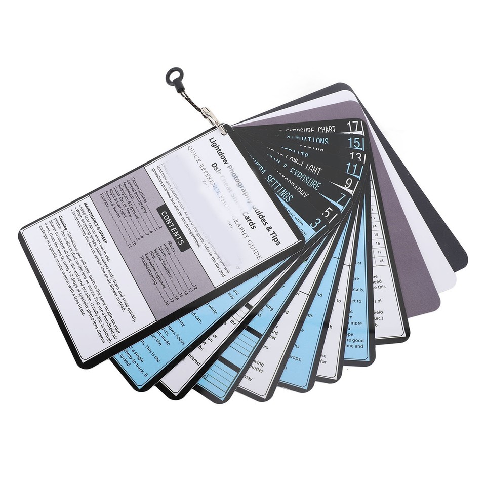 DSLR Cheat Sheet White Balance Gray Card Bundle Quick Reference Guides ...