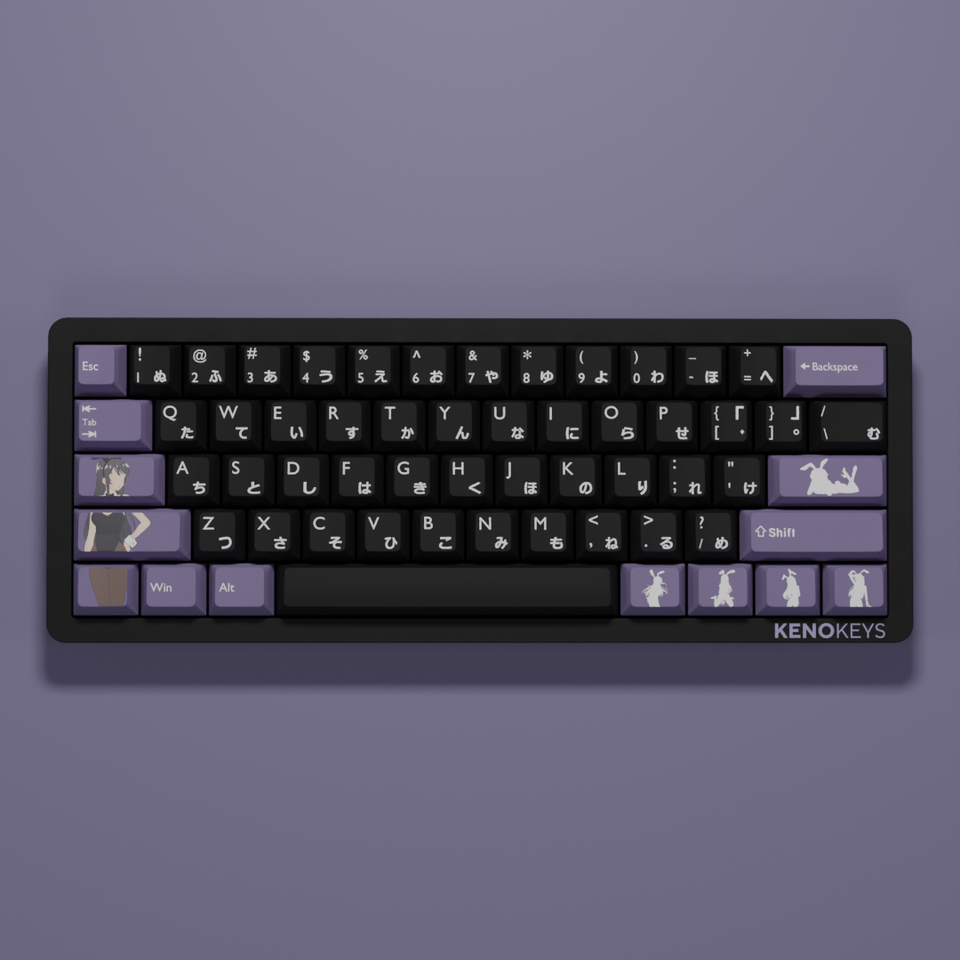 KenoKeys Bunny Girl Senpai Mai Sakurajima Anime Keycap Set For Mech ...