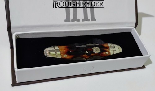 GENUINE STAG CANOE HUNTING POCKET KNIFE W/ DISPLAY CASE R.R. LOCKBACK ...