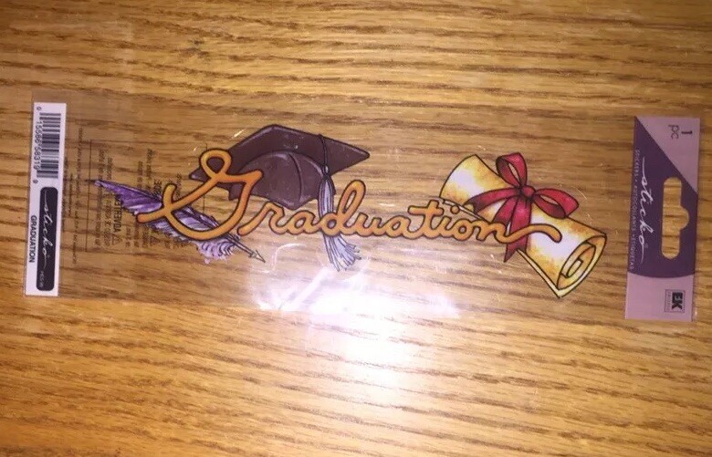 Sticko Graduation Title Grad Student Cap Gown Diploma Scrapbook ...