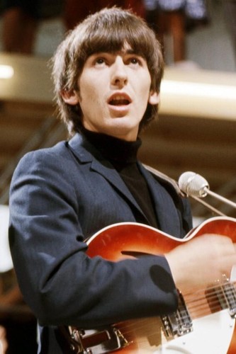 George Harrison The Beatles Iconic With Guitar 1960s 11x17 photo | eBay