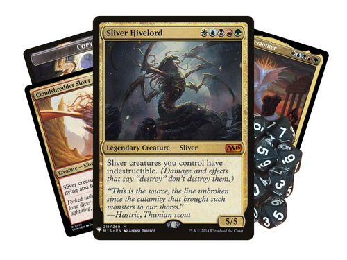 EDH Commander Sliver, Sliver Hivelord 100 Real Cards, Tokens, Dice, and ...