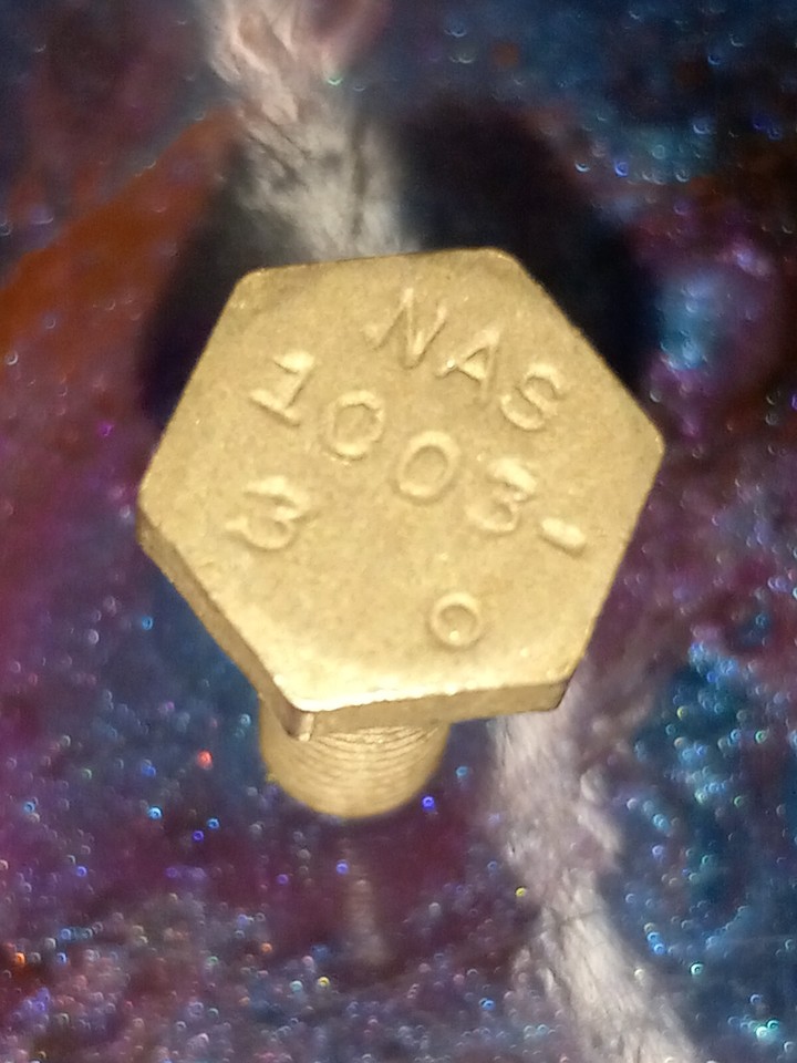 NAS P/N NAS1003-3A Hex Head Bolt length: 0.669", thread: 10-32 (7/PACK ...