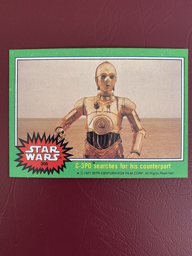 1977 Topps Star Wars C-3PO Searches For His Counterpart #200 -Great ...