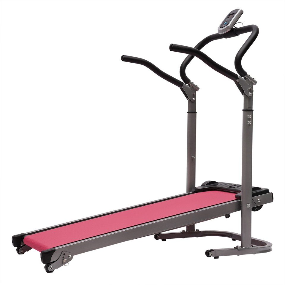 Manual Folding Treadmill W/Incline for Home Portable Running Exercise ...