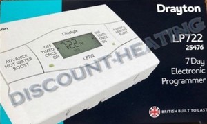 Drayton Lifestyle LP722 7 Day Twin Two Channel Central Heating Water ...