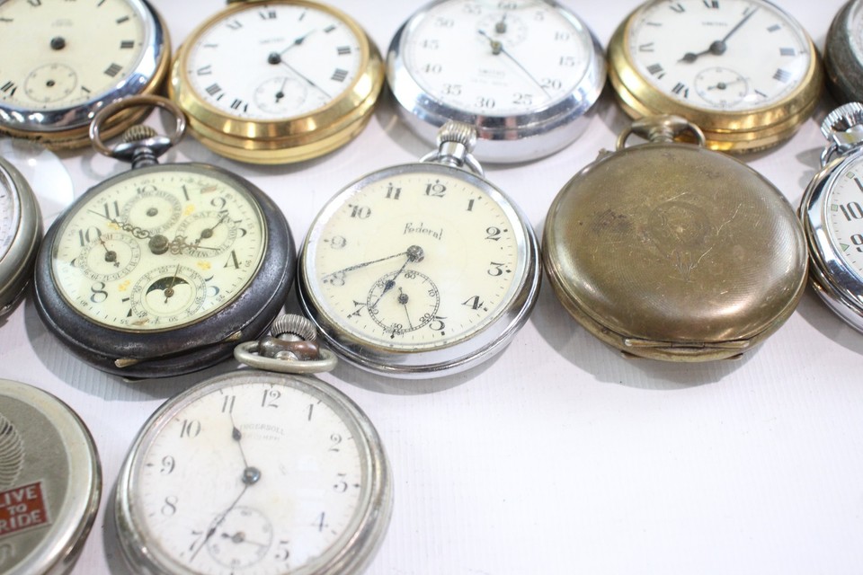 Job Lot Assorted Mechanical Pocket / Stop Watches UNTESTED | eBay UK
