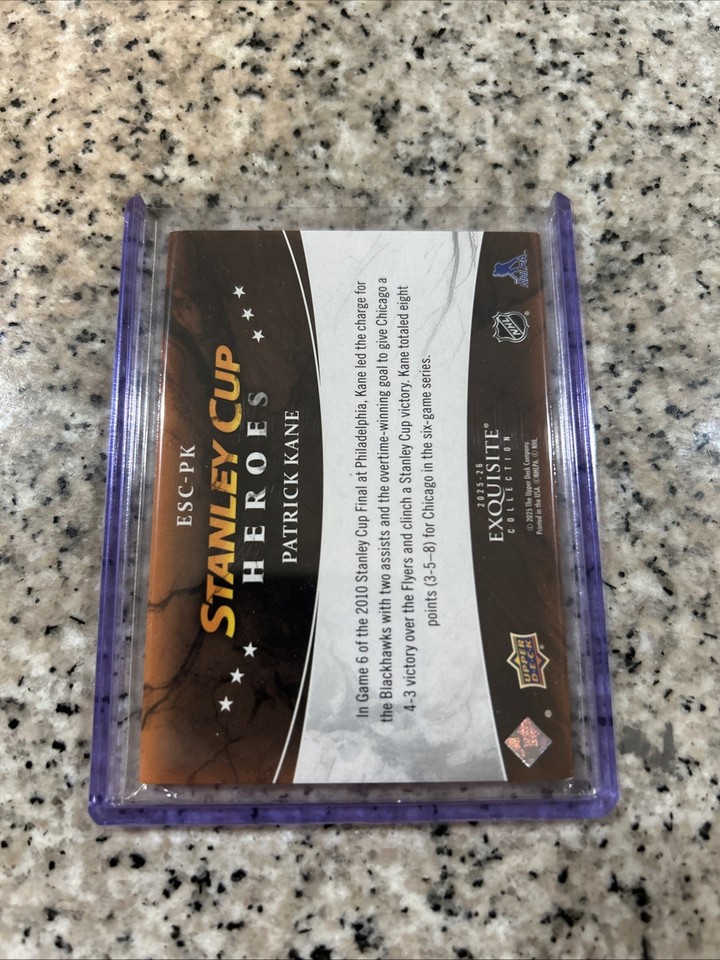 PATRICK KANE 2025-26 UPPER DECK BLACK DIAMOND STANLEY CUP HEROES #1/5 ...
