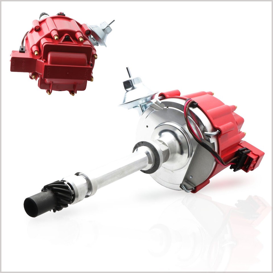 For Chevy SBC 350 BBC 454 HEI Ignition Distributor &Spark Plug Wires ...