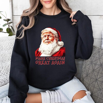 Trump Santa Claus Make Christmas Great Again Merry Trumpmas Sweatshirt ...