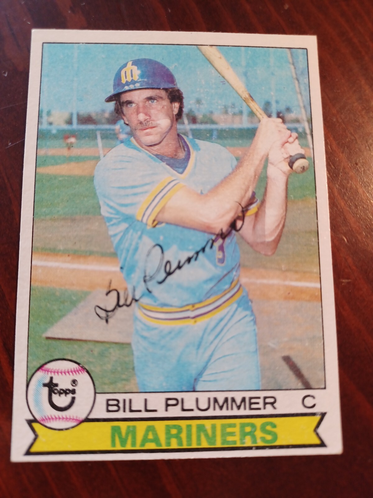 BILL PLUMMER 1979 Topps # 396 autographed signed card MARINERS 79 ...
