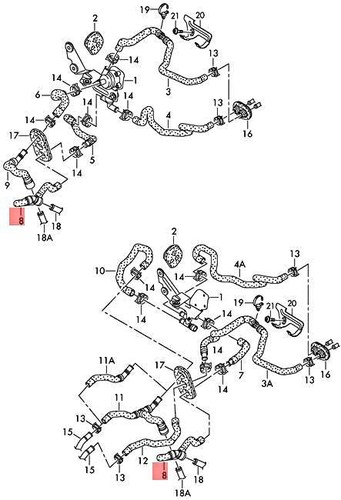 Genuine AUDI A8 S8 quattro 4H2 4H8 Coolant Hose 4H1819372M | eBay